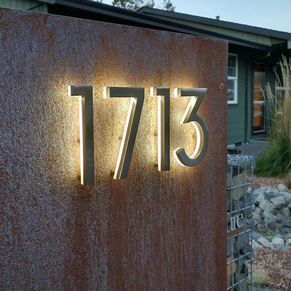 Backlit House Numbers - Full Customize House Numbers Address Numbers ...