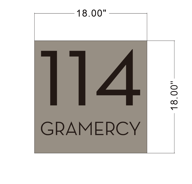 114 GRAMERCY Address Sign – helloneonsign