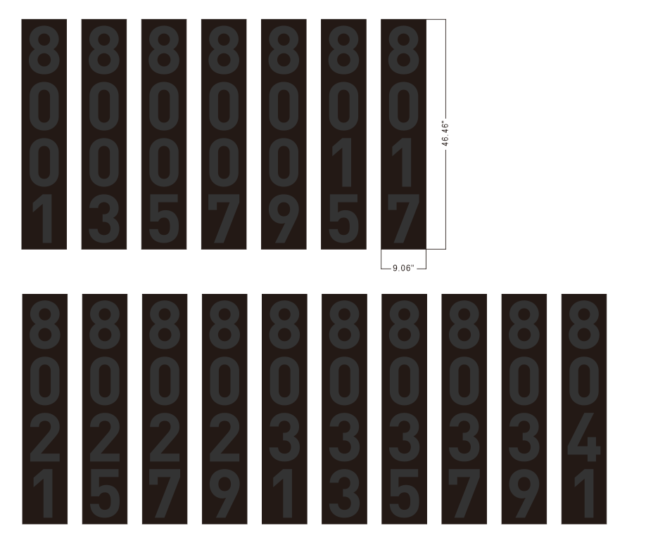 Backlit House Numbers 17 Sets – helloneonsign