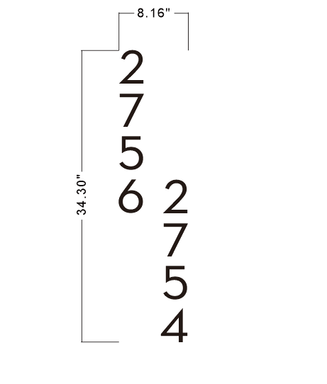 2756 2754 Non-illuminated House Numbers – helloneonsign
