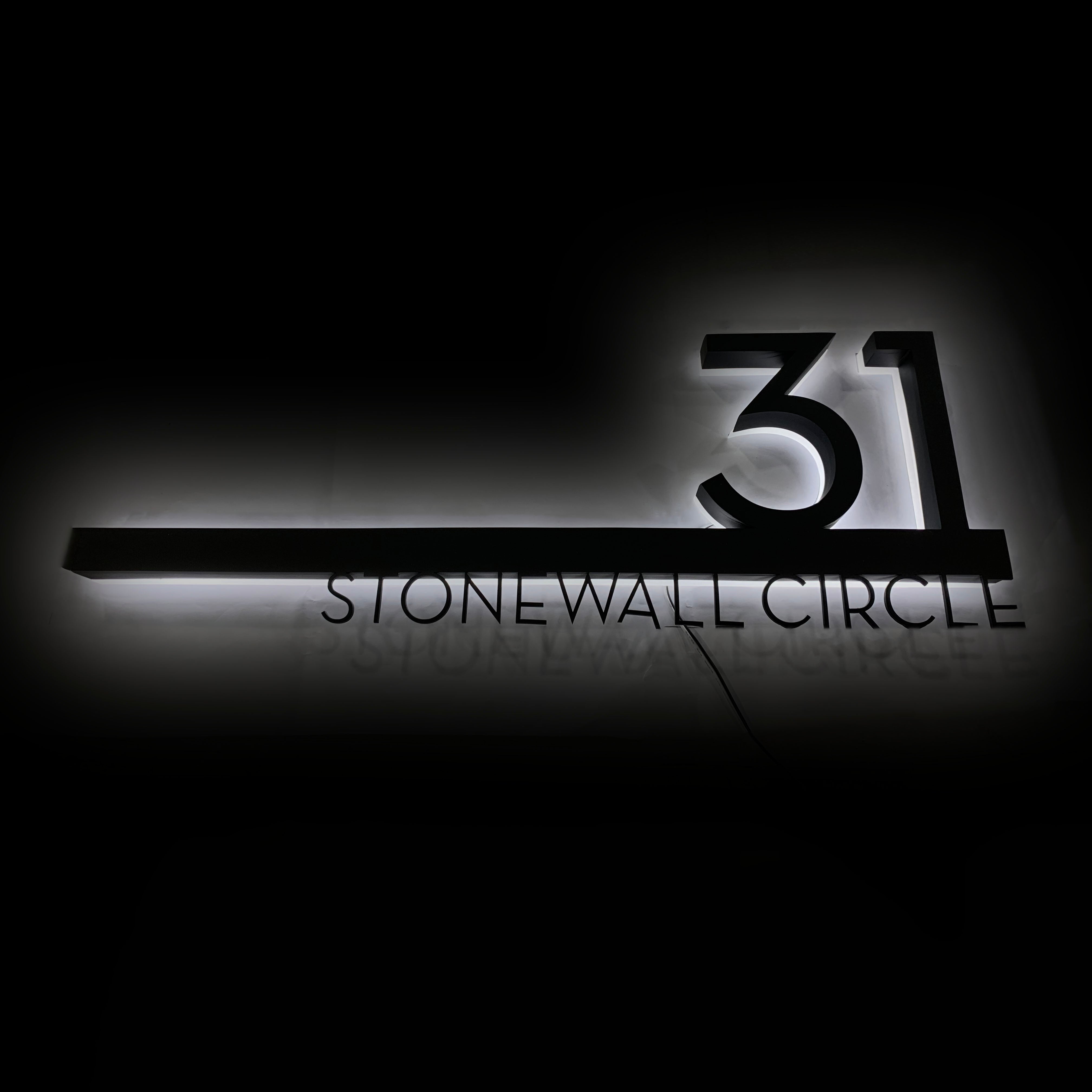 Joined Design Backlit House Numbers Illuminated Street Number Signage ...