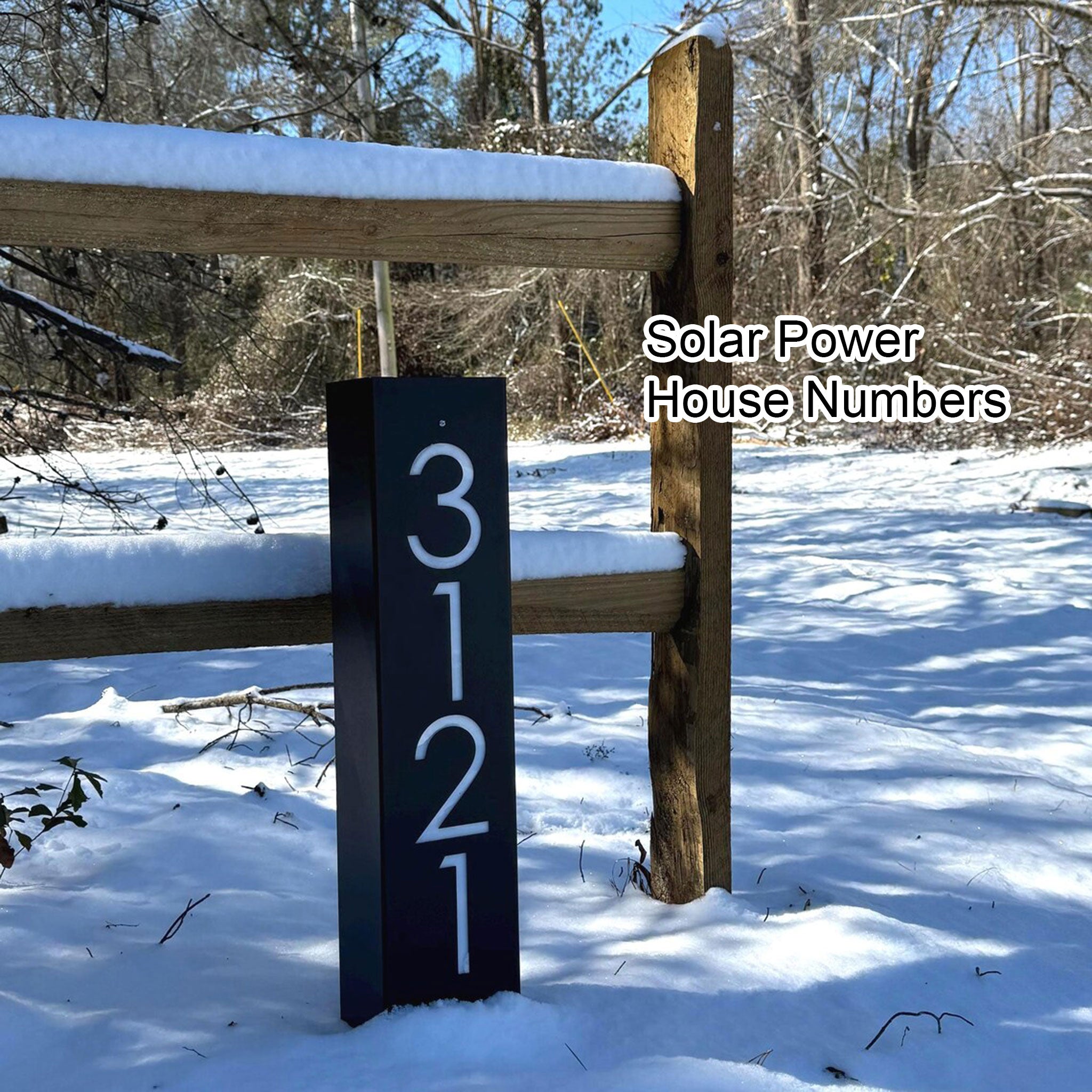 Easy Install Solar House Number Post Sign No Electrician Required ...