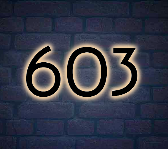 Backlit House Number 603 – helloneonsign