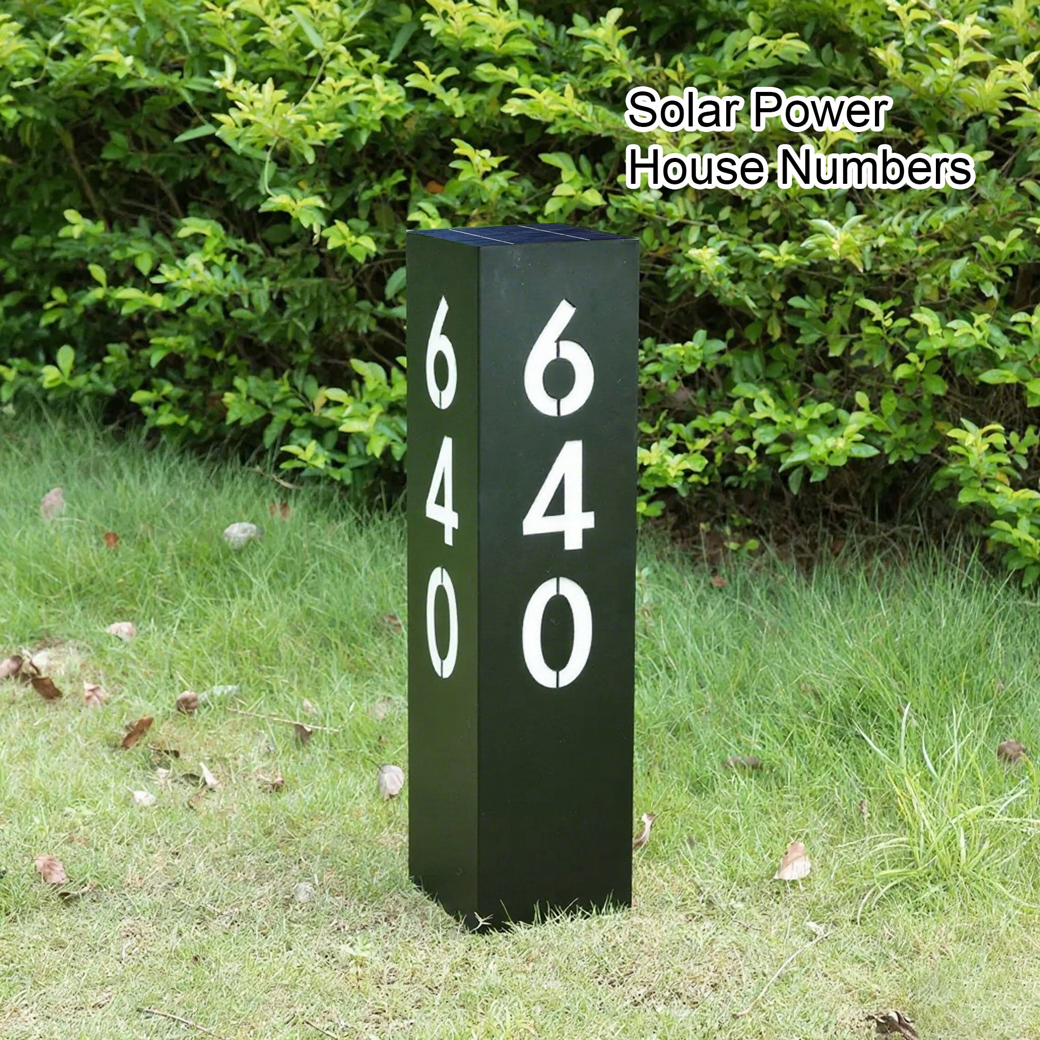 Solar Power Post House Numbers Address Numbers Sign – helloneonsign