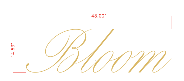 Bloom metal backlit sign – helloneonsign