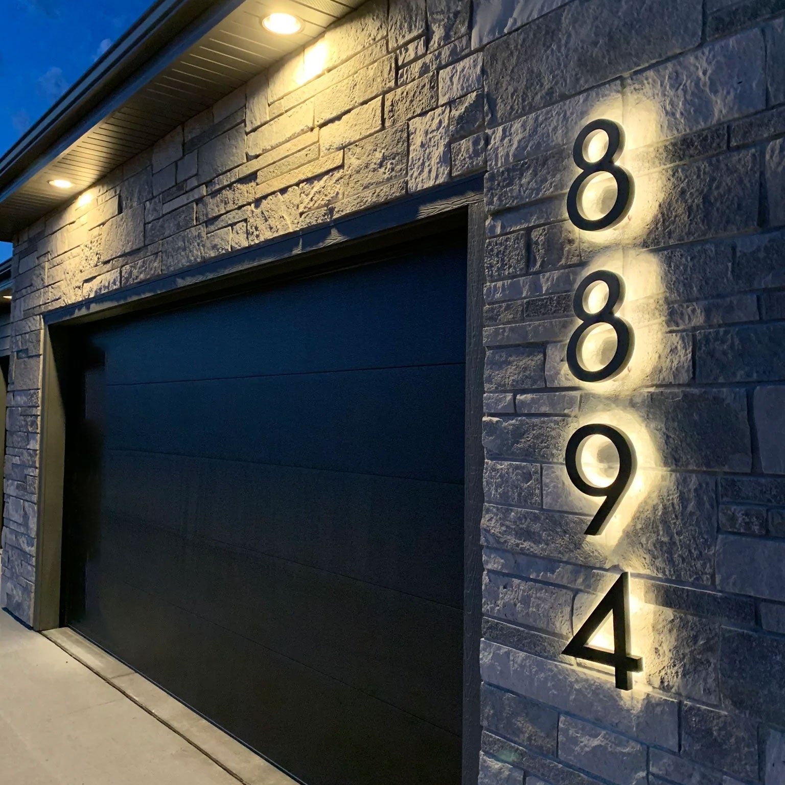 Led House Number Individual 3D House Number Led Metal Back Lighting Le ...