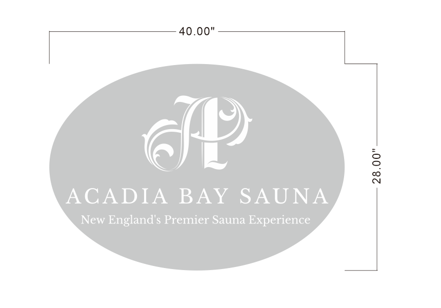 ACADIA BAY SAUNA metal light box – helloneonsign