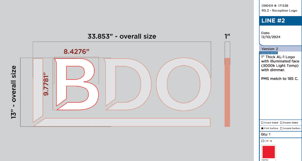 BDO Front Lit Letters – helloneonsign