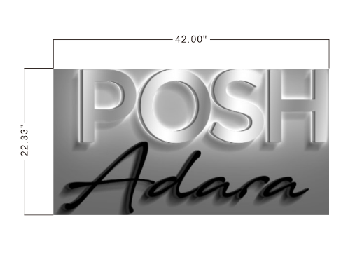 POSH Adara metal backlit sign – helloneonsign