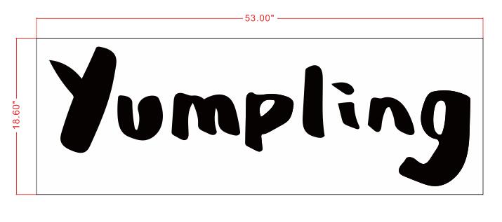 Acrylic back light sign with clear backplate - Yumpling – helloneonsign