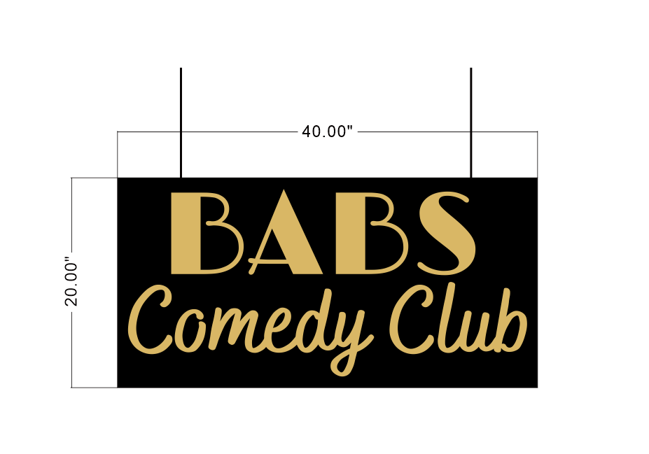 BABS metal backlit sign – helloneonsign