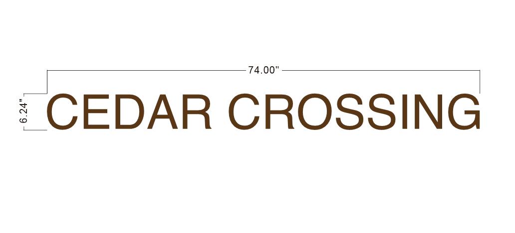 CEDAR CROSSING metal backlit sign – helloneonsign