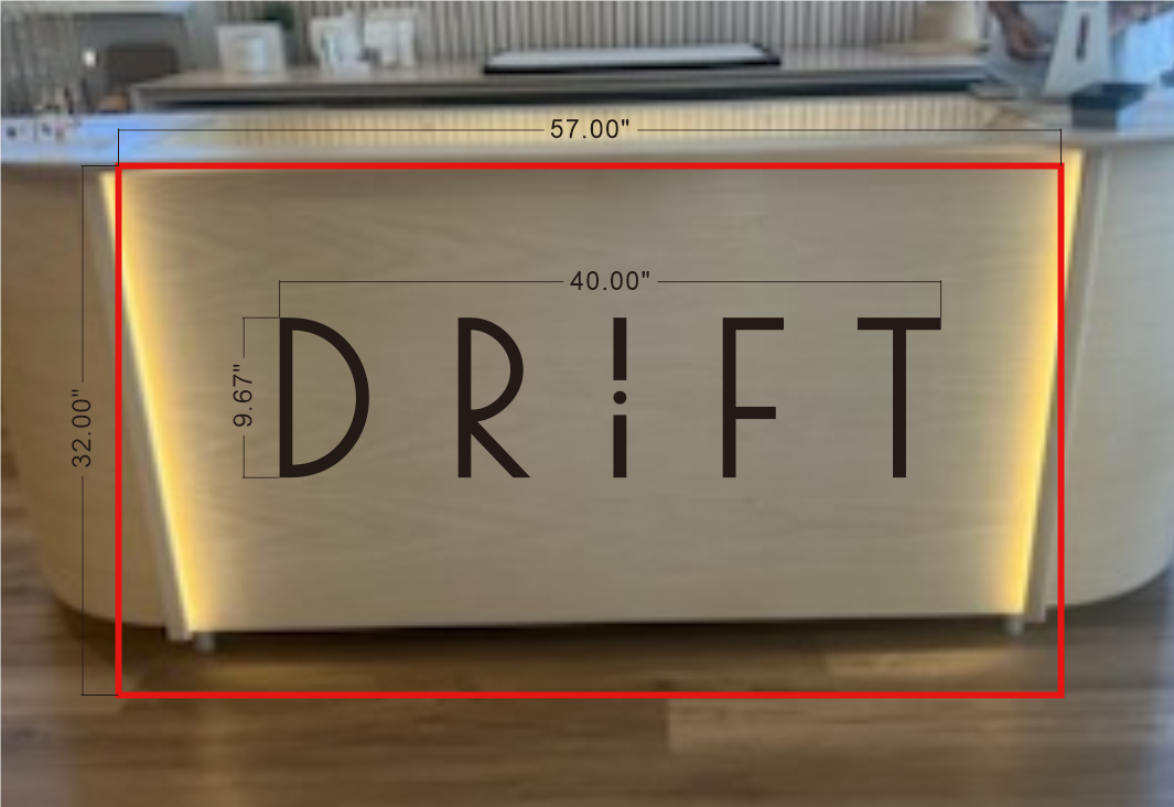 DRIFT metal backlit sign – helloneonsign