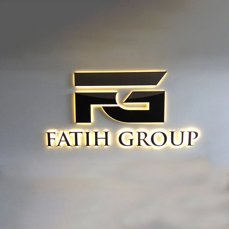 Backlit Lobby Signs Illuminated Backlit Letters Company Name Business ...