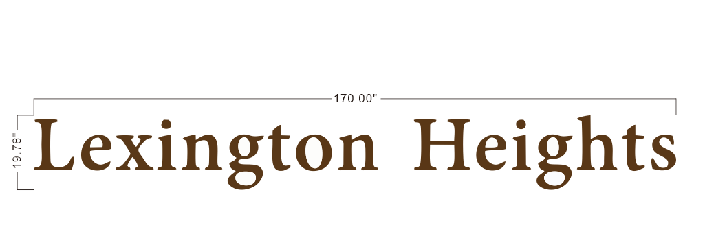 Lexington Heights metal backlit sign – helloneonsign