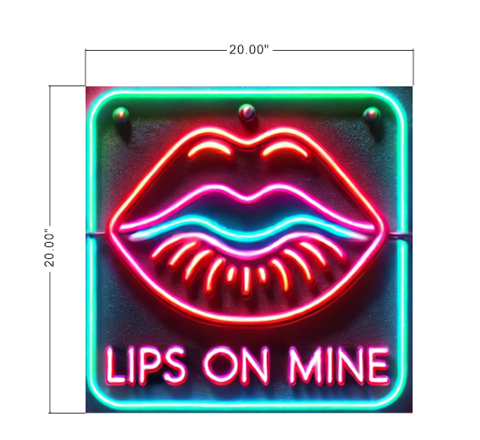 LIPS ON MINE lex led neon sign – helloneonsign