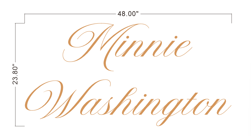 Minnie Washington metal backlit sign – helloneonsign