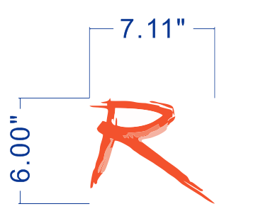 R metal backlit sign – helloneonsign