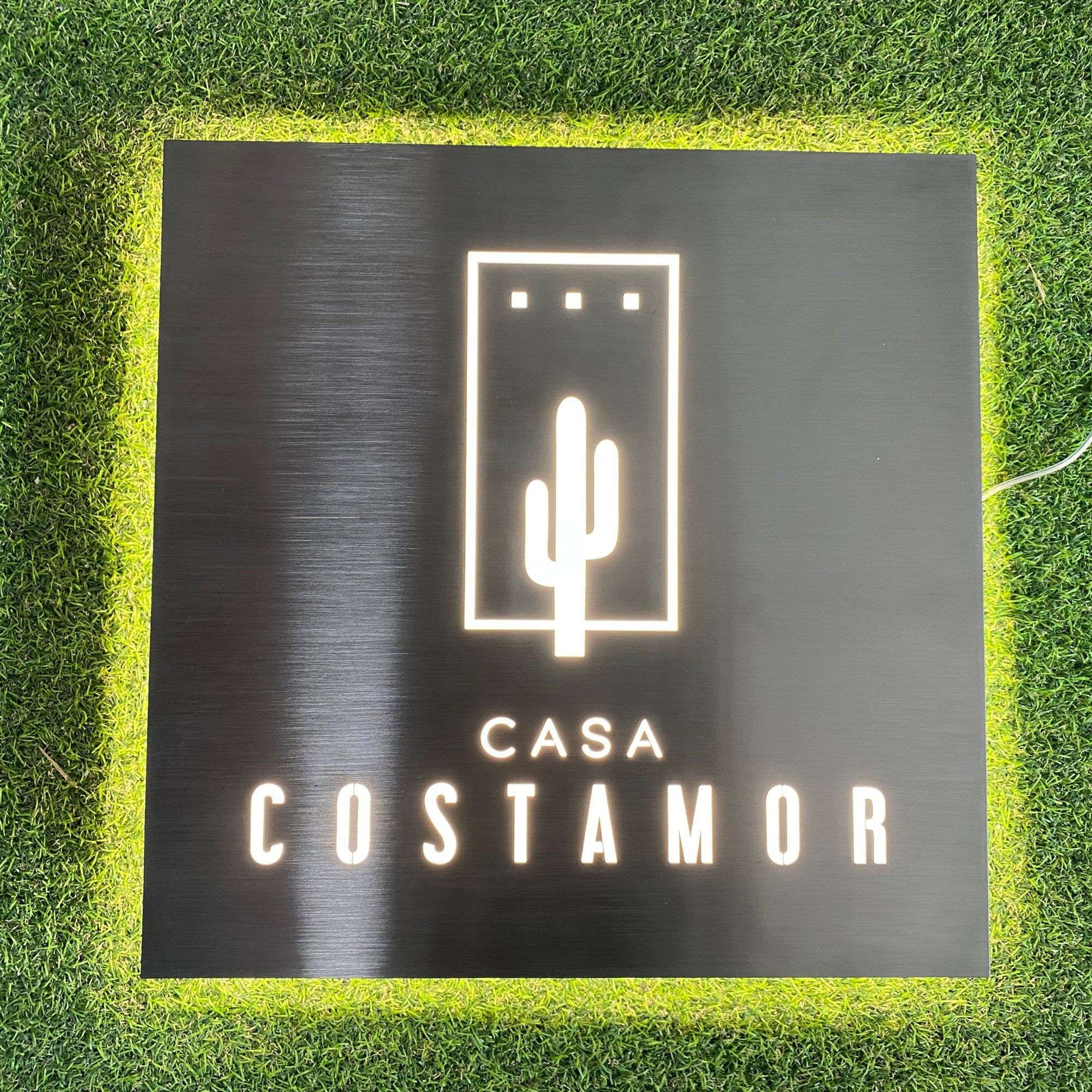 Stainless Steel Laser Cut Out LED Backlit Light Box – helloneonsign