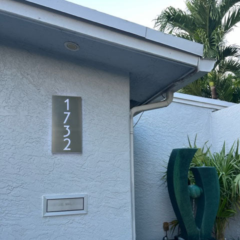 Exterior Address Lights Solar Lighted House Address Numbers Sign,25