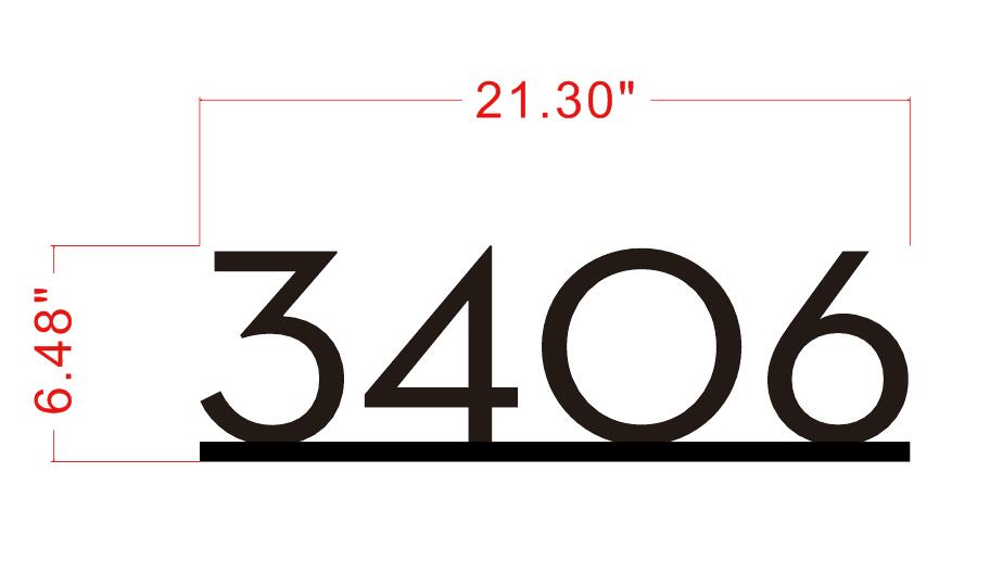 3406 Backlit House Number – helloneonsign
