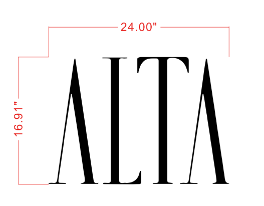 ALTA 3d metal sign – helloneonsign