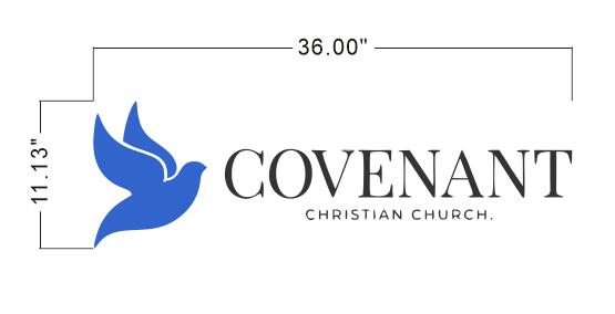 COVENANT metal backlit sign – helloneonsign