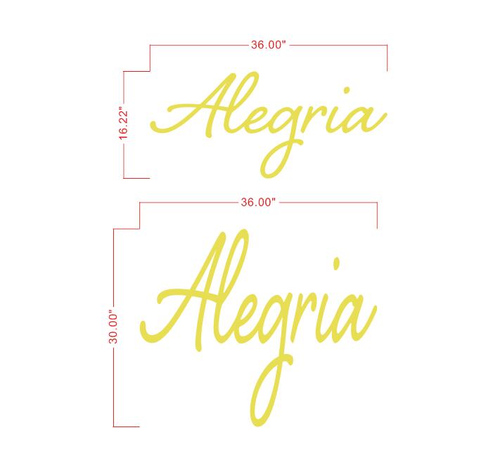 Alegria Backlit Sign – helloneonsign