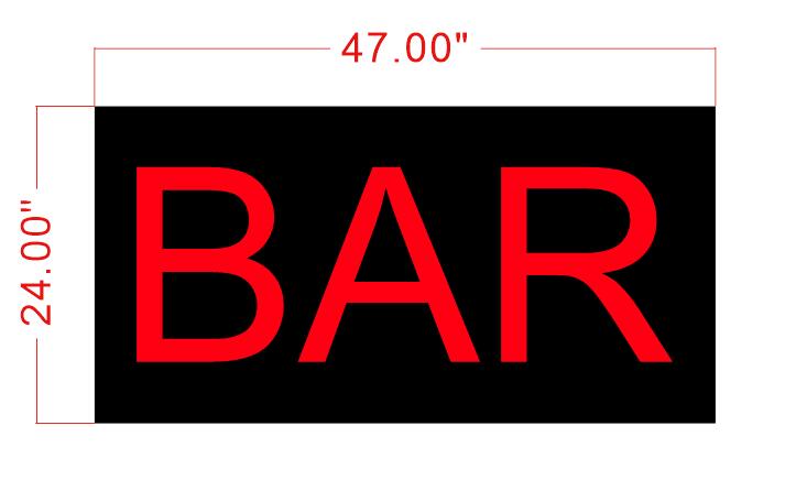 BAR Acrylic Neon Sign On Backboard – helloneonsign