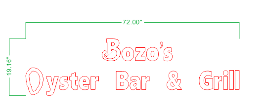 Bozo's Oyster Bar & Grill logo Acrylic Backlit Sign (2 Sets ...