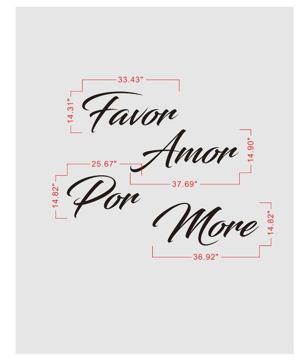 Favor Amor More Por Backlit Sign – helloneonsign