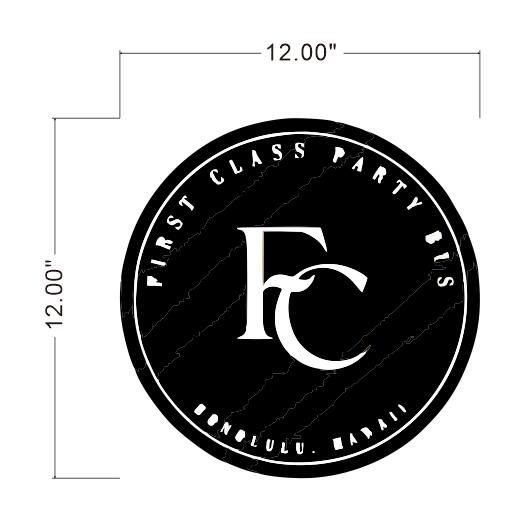 FC logo acrylic digital print light box – helloneonsign