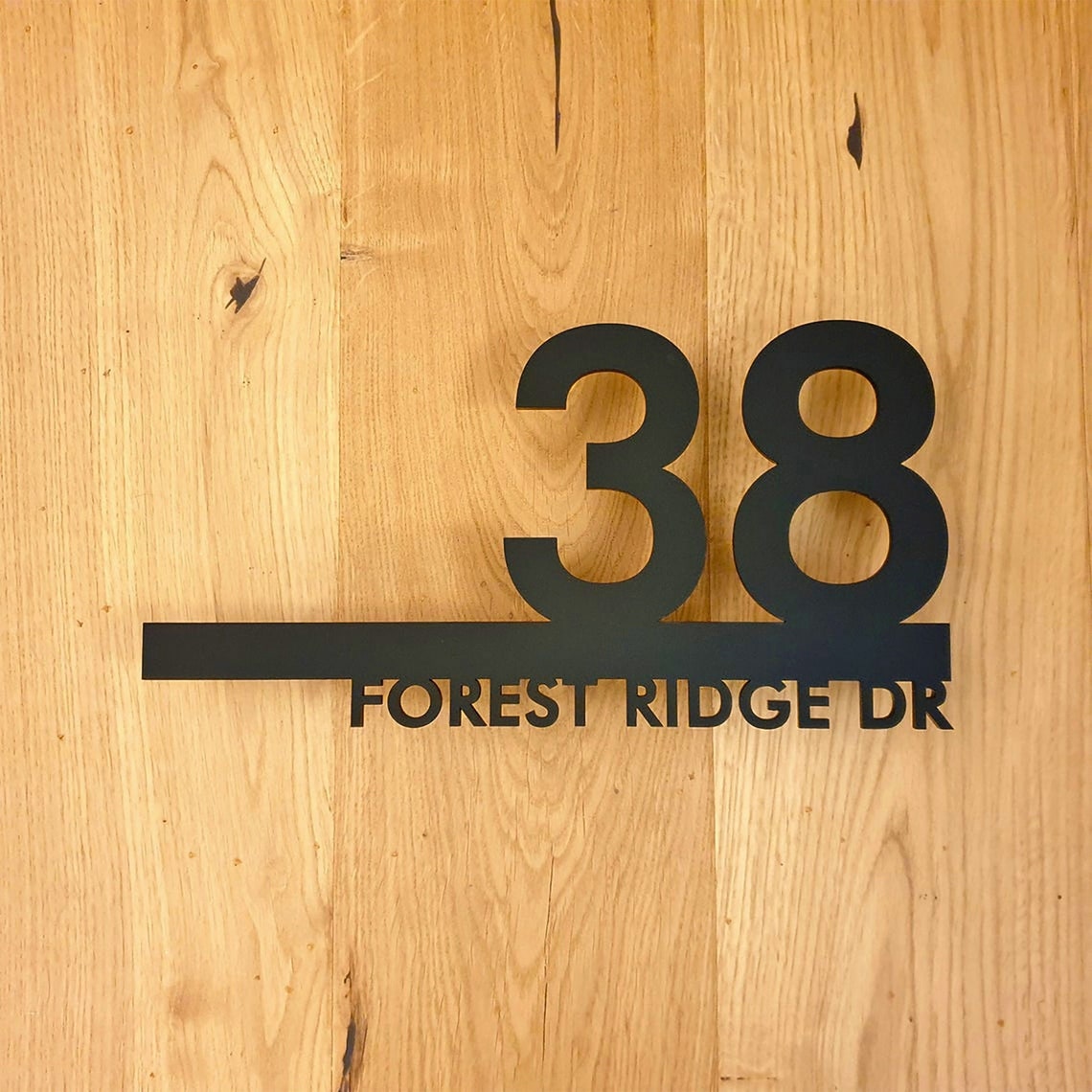 Metal House Numbers Plaque Cut Out Horizontal Address Number Sign ...