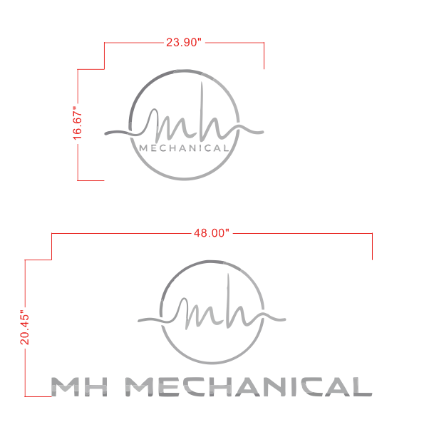 MH logo 3D Sign Non-lighting – helloneonsign